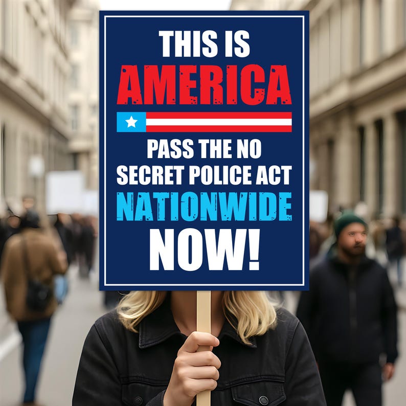No Kings In America Protest Sign, This is America, Anti-Trump ...