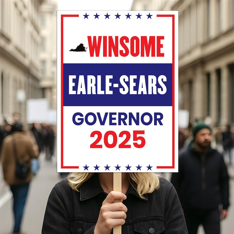 Winsome Earle-Sears For Virginia Governor 2025 Election Sign, Political ...