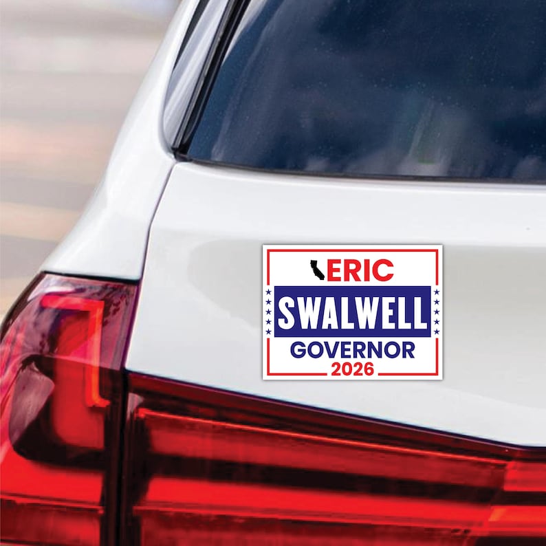 Eric Swalwell For California Governor 2026 Car Magnet - Vote Eric ...