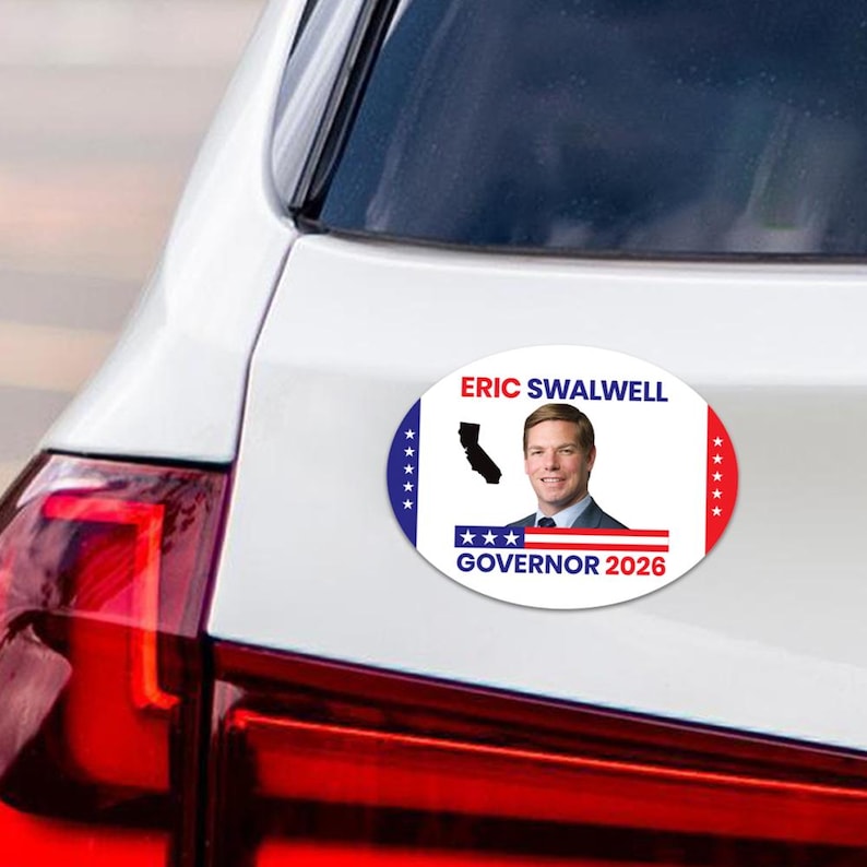 Eric Swalwell For California Governor 2026 Car Magnet - Vote Eric ...
